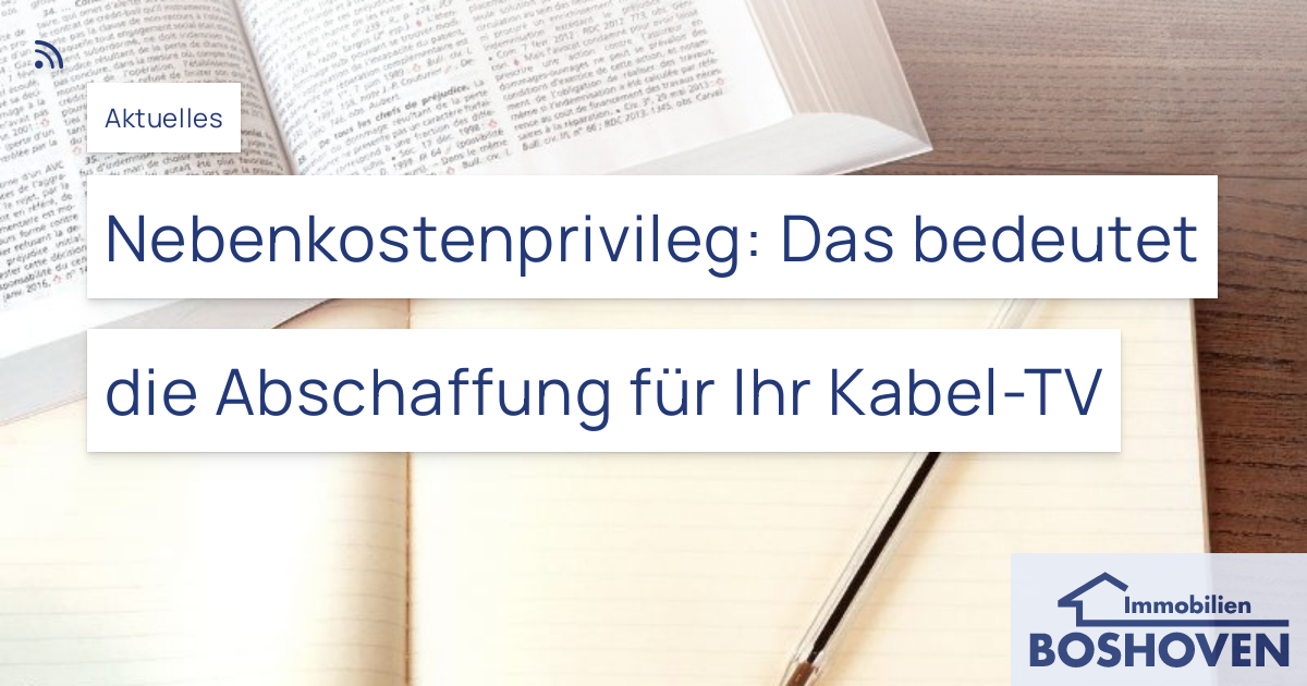 Nebenkostenprivileg: Das bedeutet die Abschaffung für Ihr Kabel-TV ...